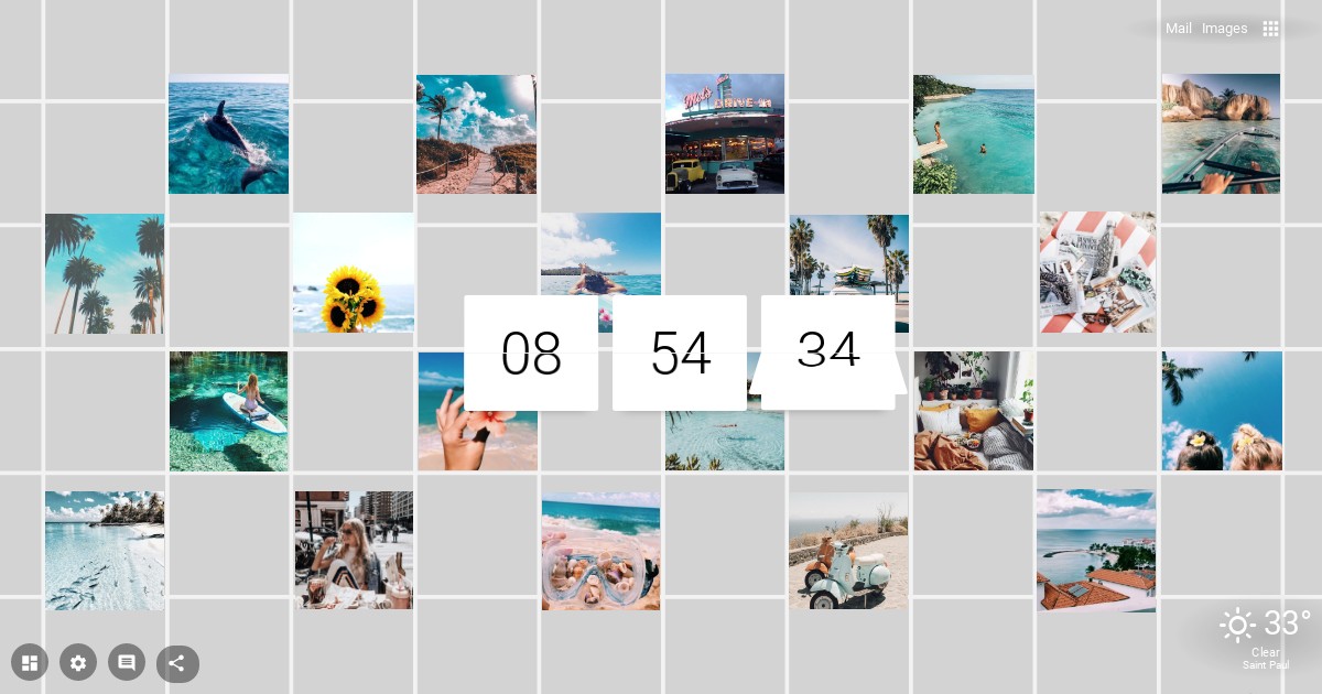 Summer Clock - New Tab Theme Market