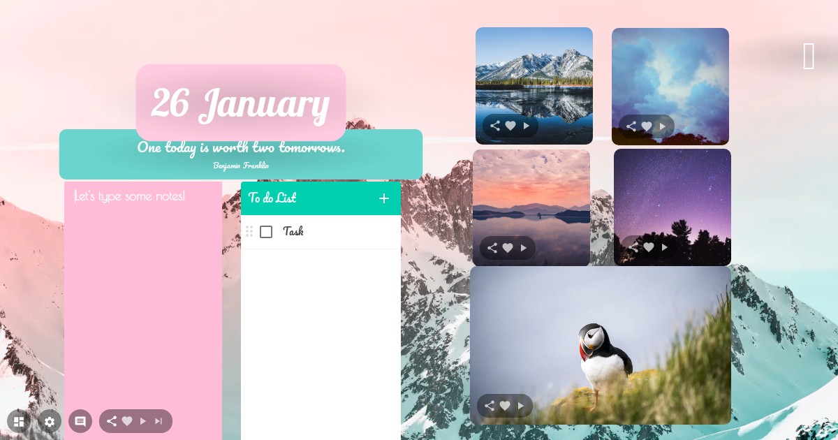 Cute Light Productive - New Tab Theme Market