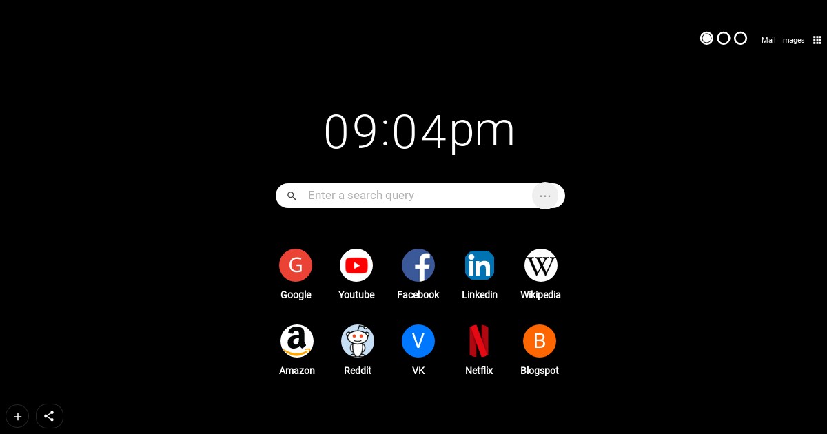 Dark - New Tab Theme Market
